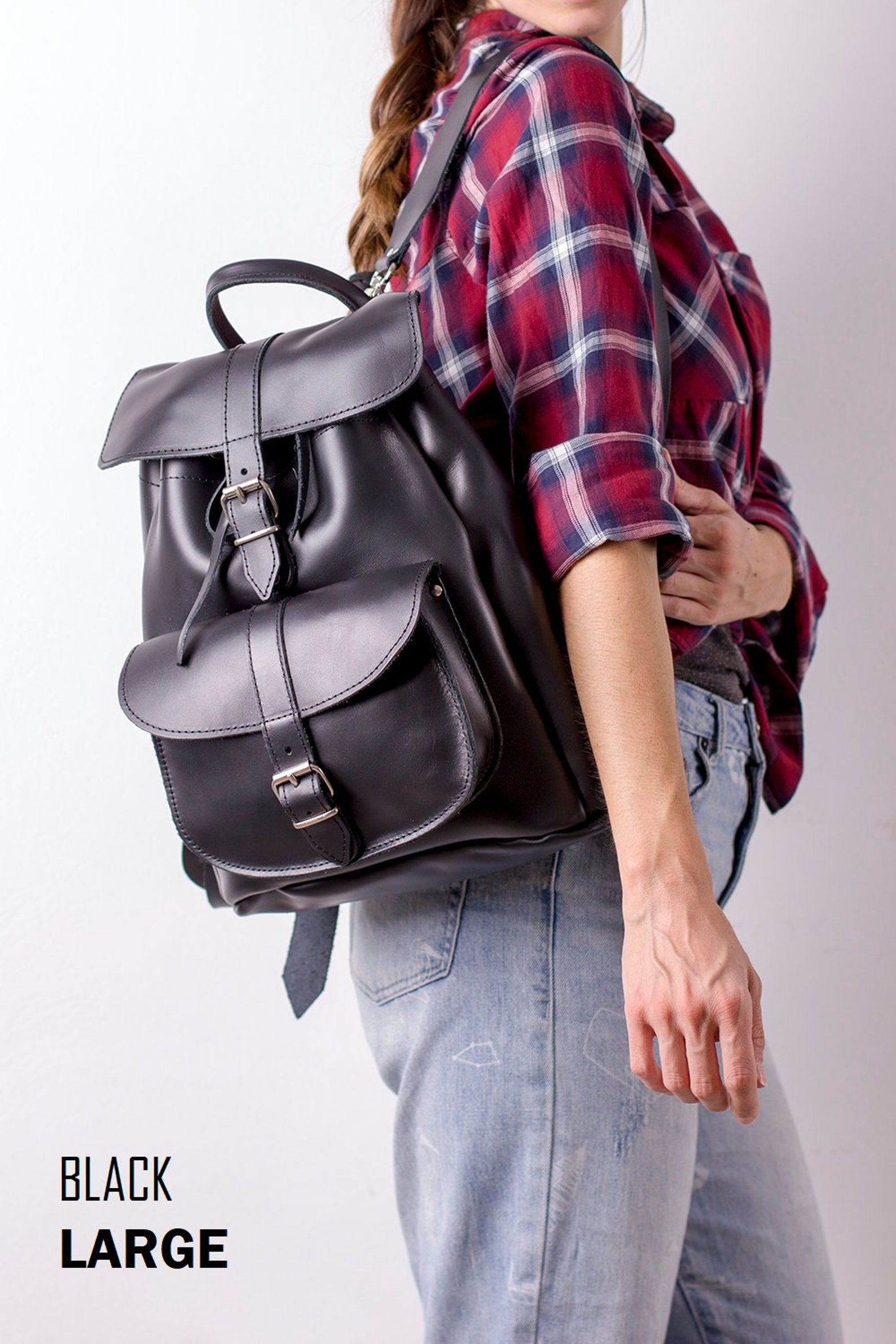 Leather Backpack Rucksack Bag Gift for Her Greek Leather - Etsy