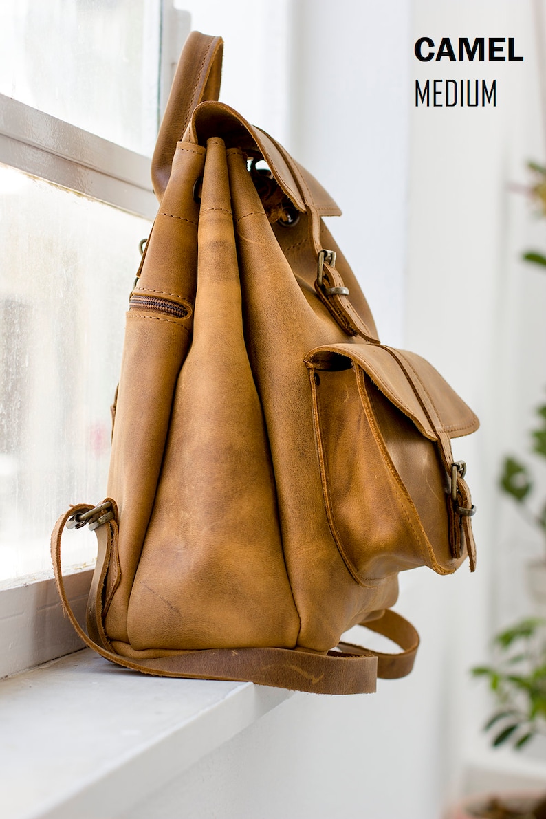 Leather Backpack Rucksack Bag Gift for Her Greek Leather - Etsy