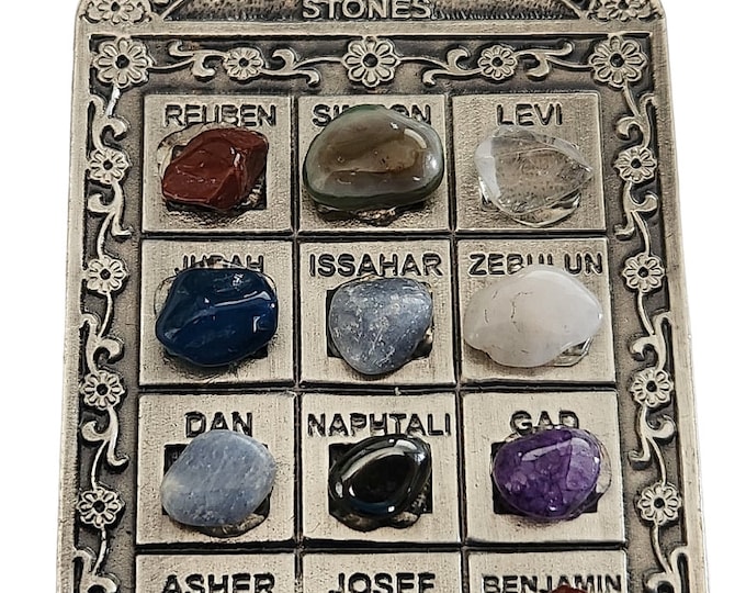Decorative 12 Choshen Gems Ornament With the Israel Tribes Real Stones ...