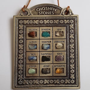 Decorative 12 Choshen Gems Wallhanging Ornament With the Israel Tribes ...