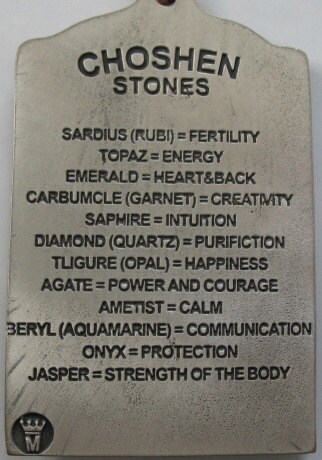 Decorative 12 Choshen Gems Ornament With the Israel Tribes Real Stones ...