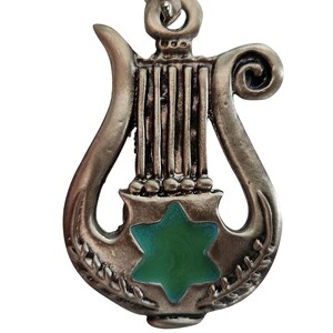 Kinnor David Keychain (harp / Lyre) Jewish Bible Musical Instrument and ...
