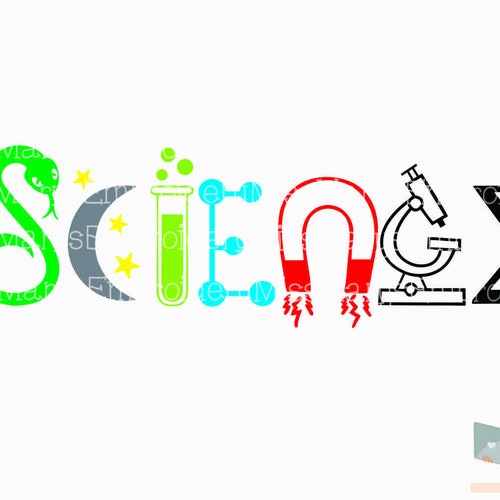SVG Science Subject School Monogram Frame Cutting File DXF AI - Etsy
