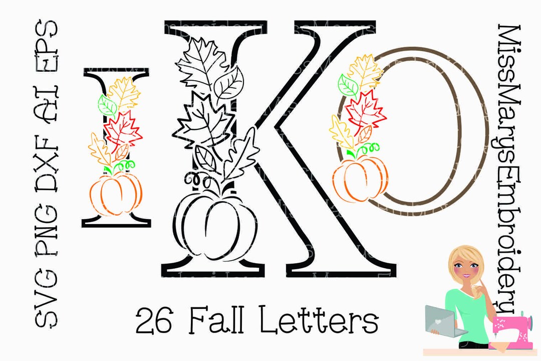 Fall Letters SVG | Pumpkin SVG | Fall Alphabet SVG | Cut File ...