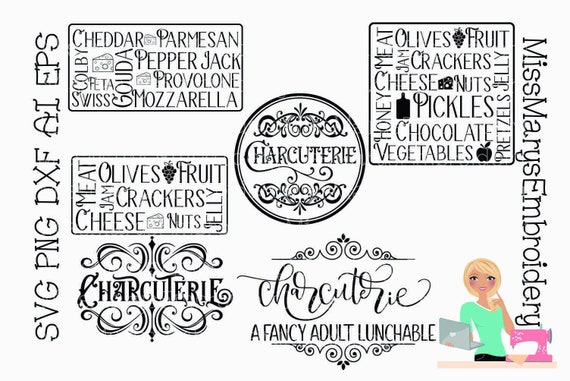 Die Cuts Commercial Personal Use Cutting Boards SVG SVG Charcuterie ...