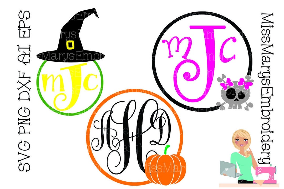 Halloween Monogram SVG Halloween SVG Monogram SVG - Etsy