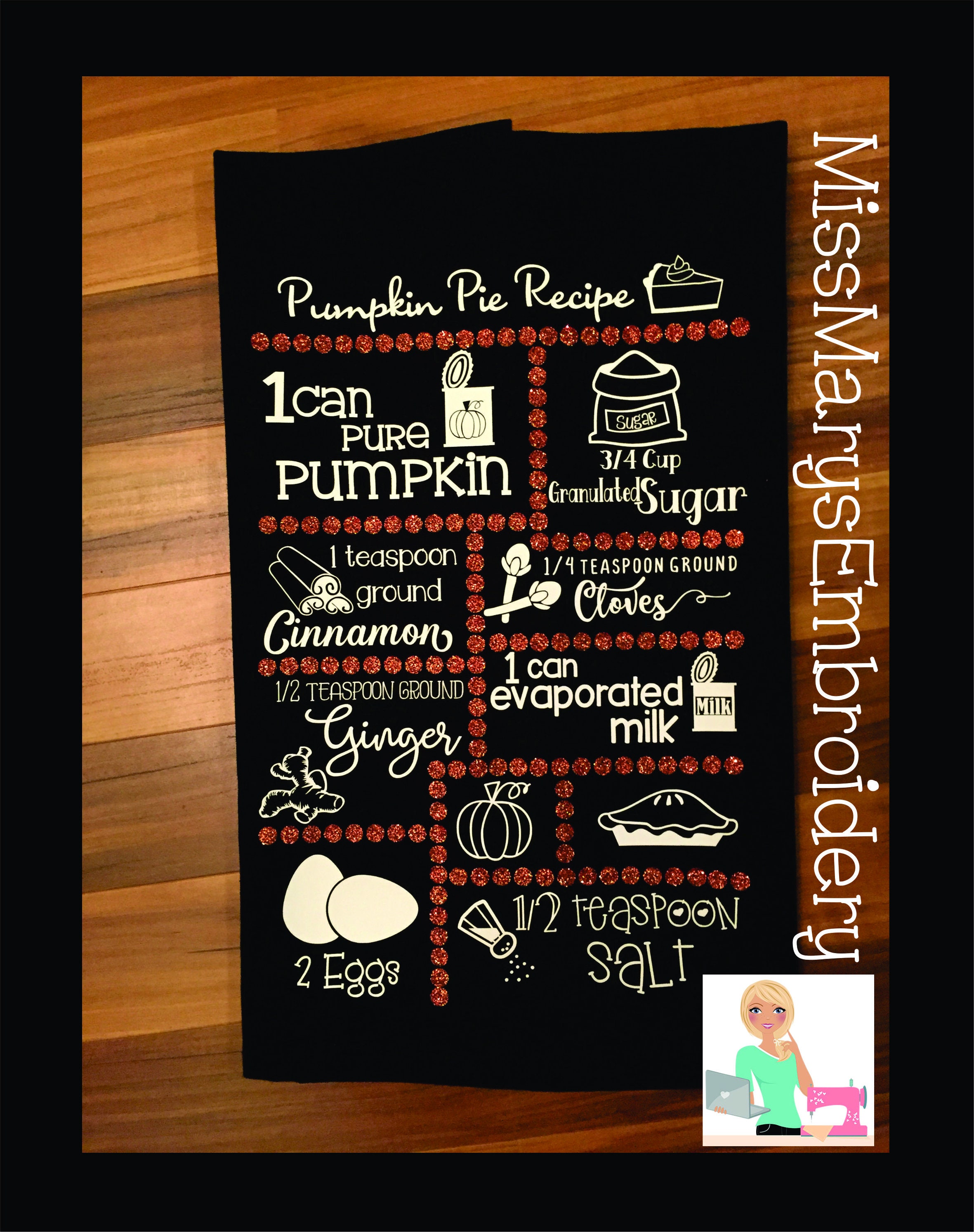 Pumpkin Pie Recipe SVG Pumpkin Pie SVG Recipe SVG | Etsy