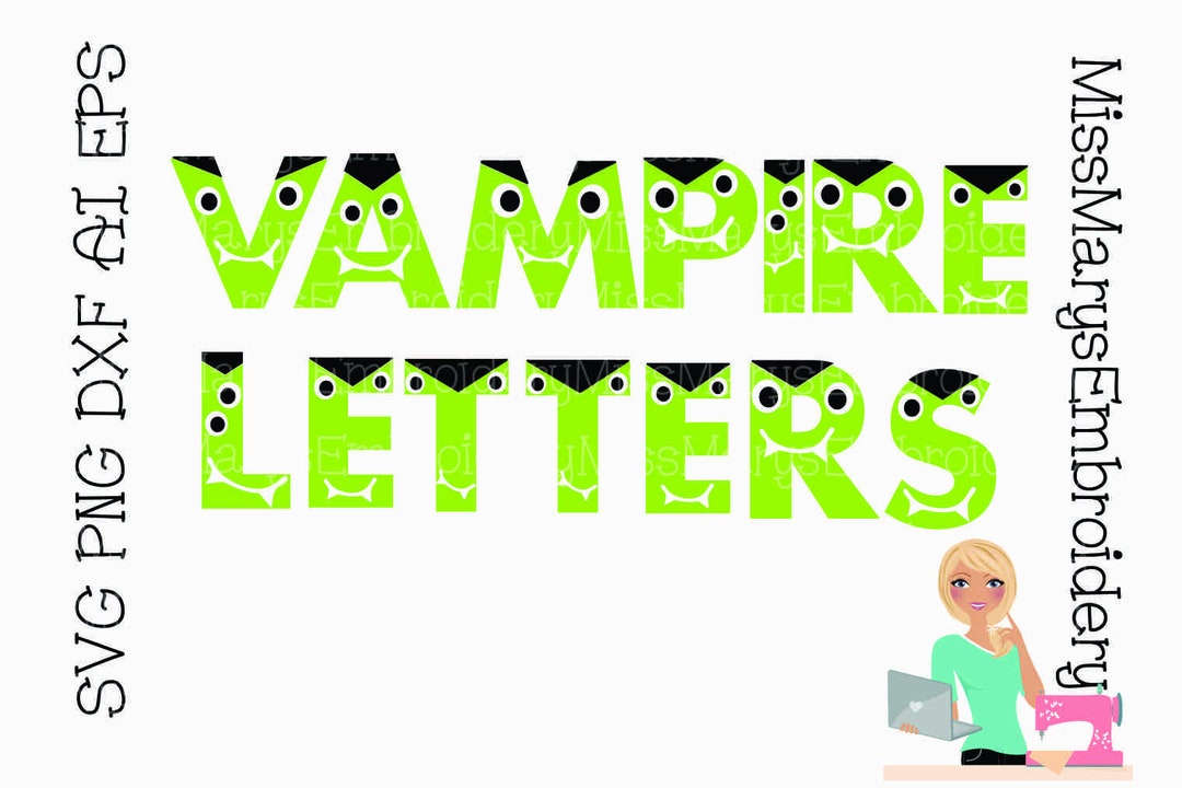 SVG Vampire Letters & Numbers SVG Alphabet Cutting File - Etsy
