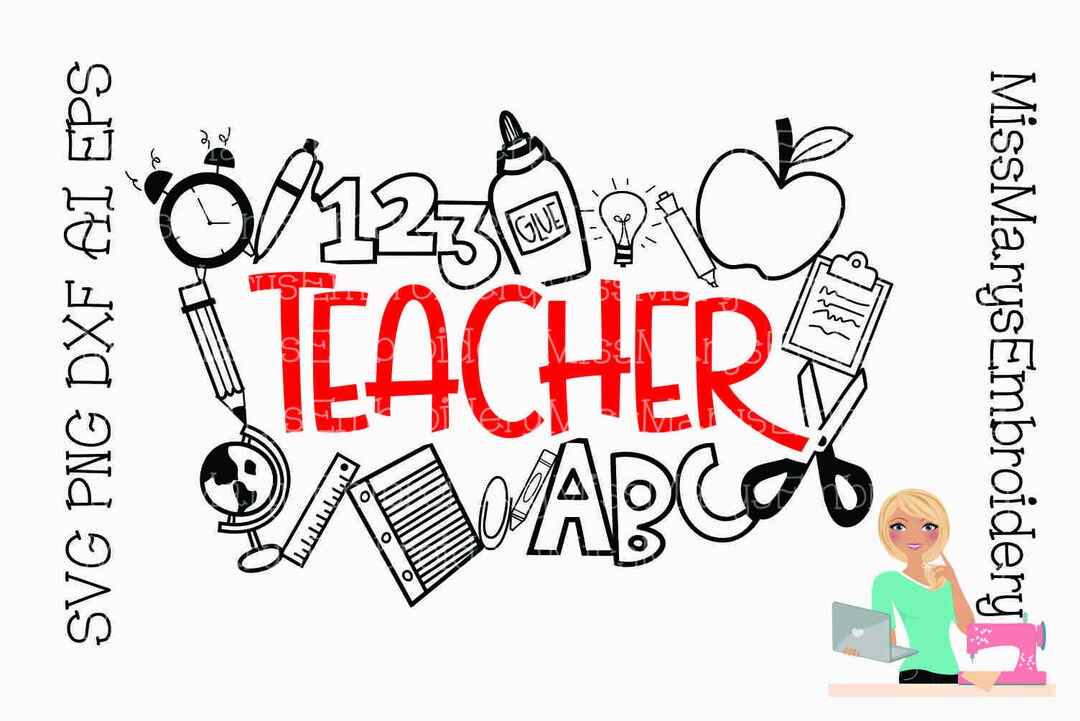 SVG Teacher I Teaching SVG I School SVG | Cut File | Commercial ...