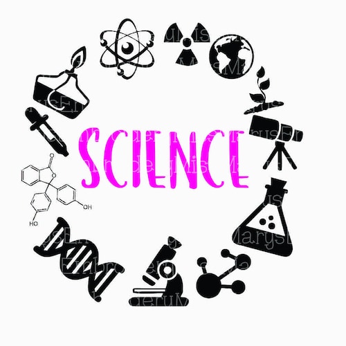 SVG Science Subject School Monogram Frame Cutting File DXF AI - Etsy
