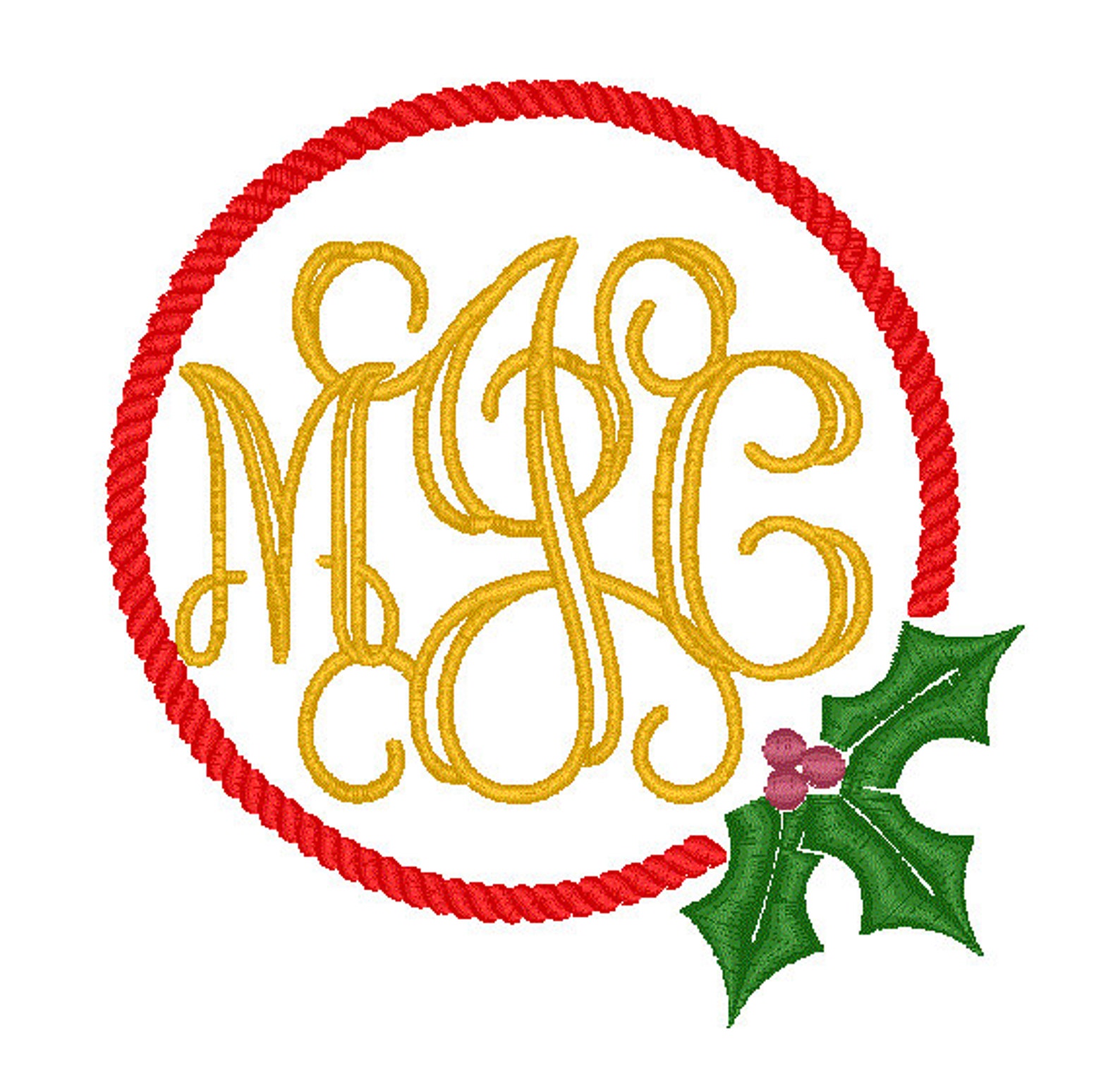 4x4 5x7 6x10 Holly Rope Monogram Frames Instant Download - Etsy