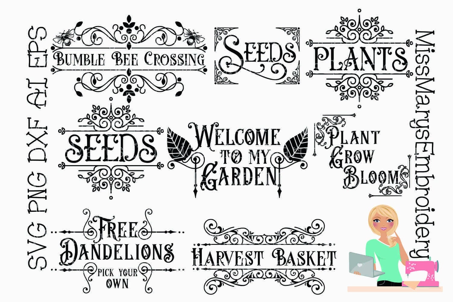 SVG Garden Plant Bundle Plant SVG Garden SVG Cutting - Etsy UK