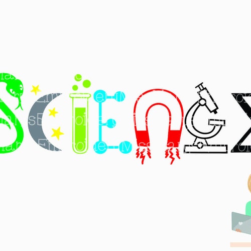 SVG Science Subject School Monogram Frame Cutting File DXF AI - Etsy