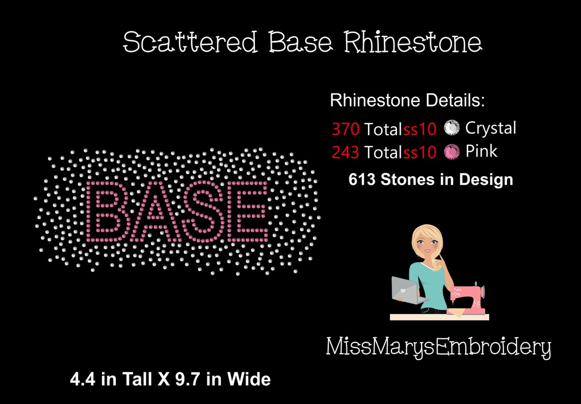 Scatter Base Rhinestone Template Design SVG PNG DXF - Etsy