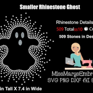 Scatter Rhinestone Ghost | Ghost SVG | Halloween SVG | Rhinestone ...