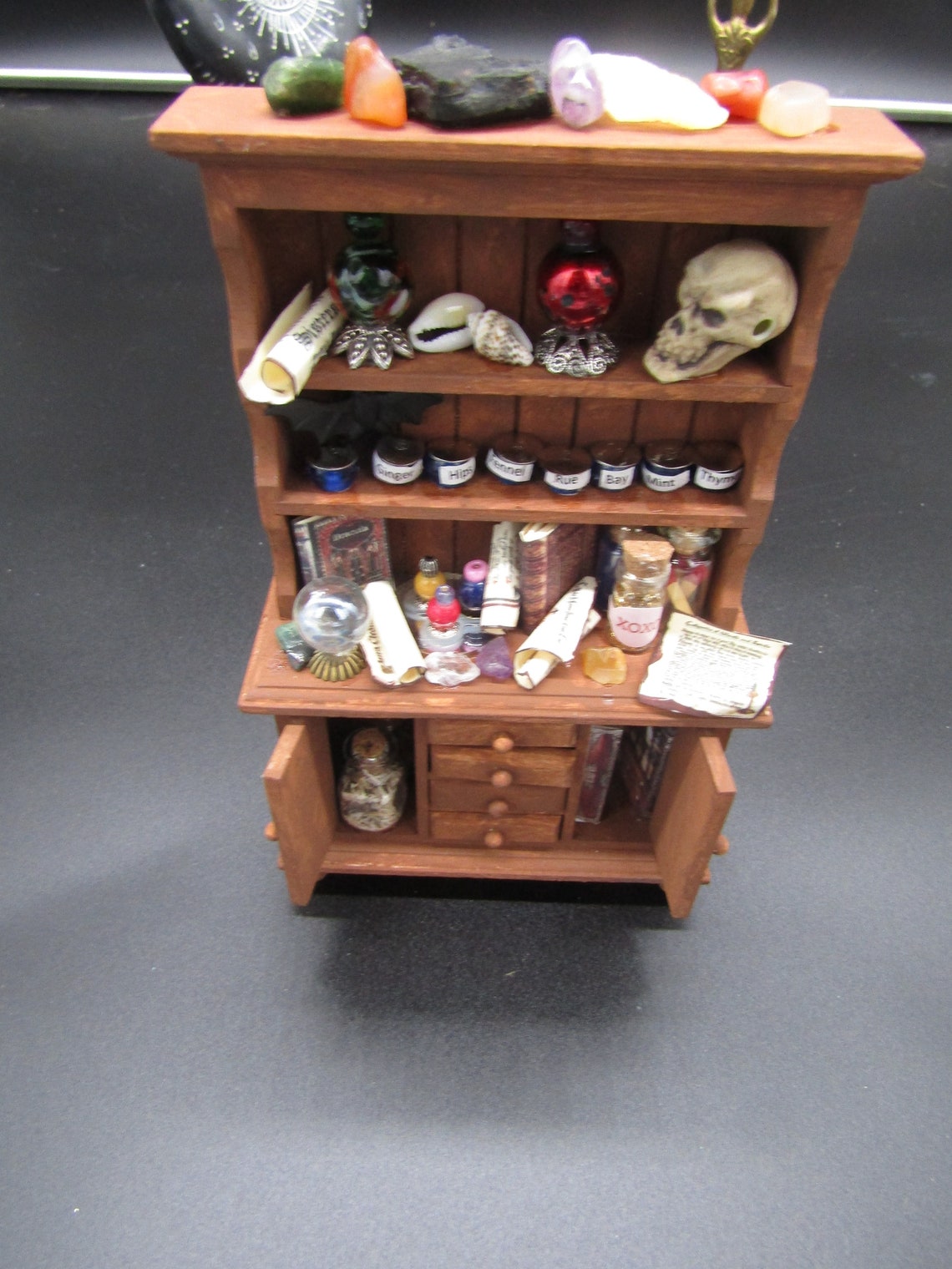 Dollhouse Witches Cupboard Miniature Witches Cabinet Witches Etsy