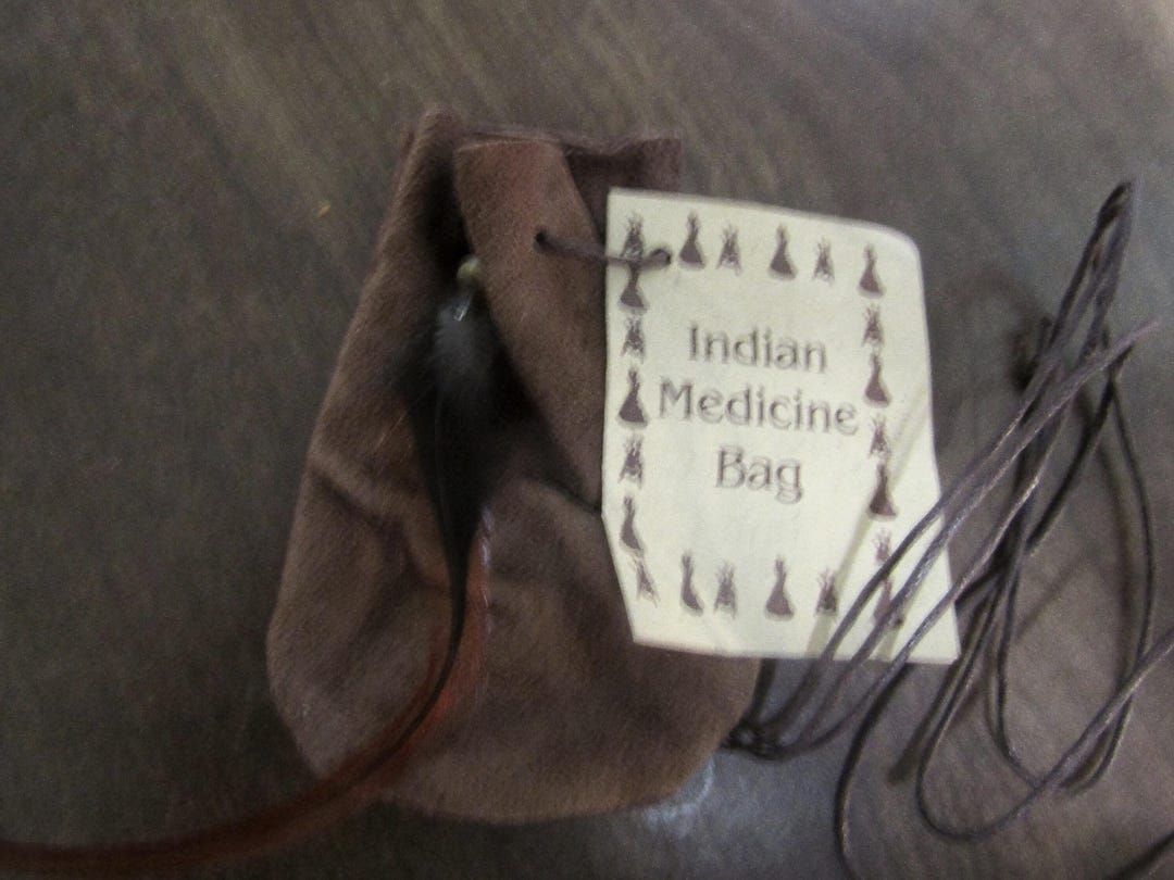 Brown Leather Medicine Dream Bag: Shaman Healing Pouch - Etsy