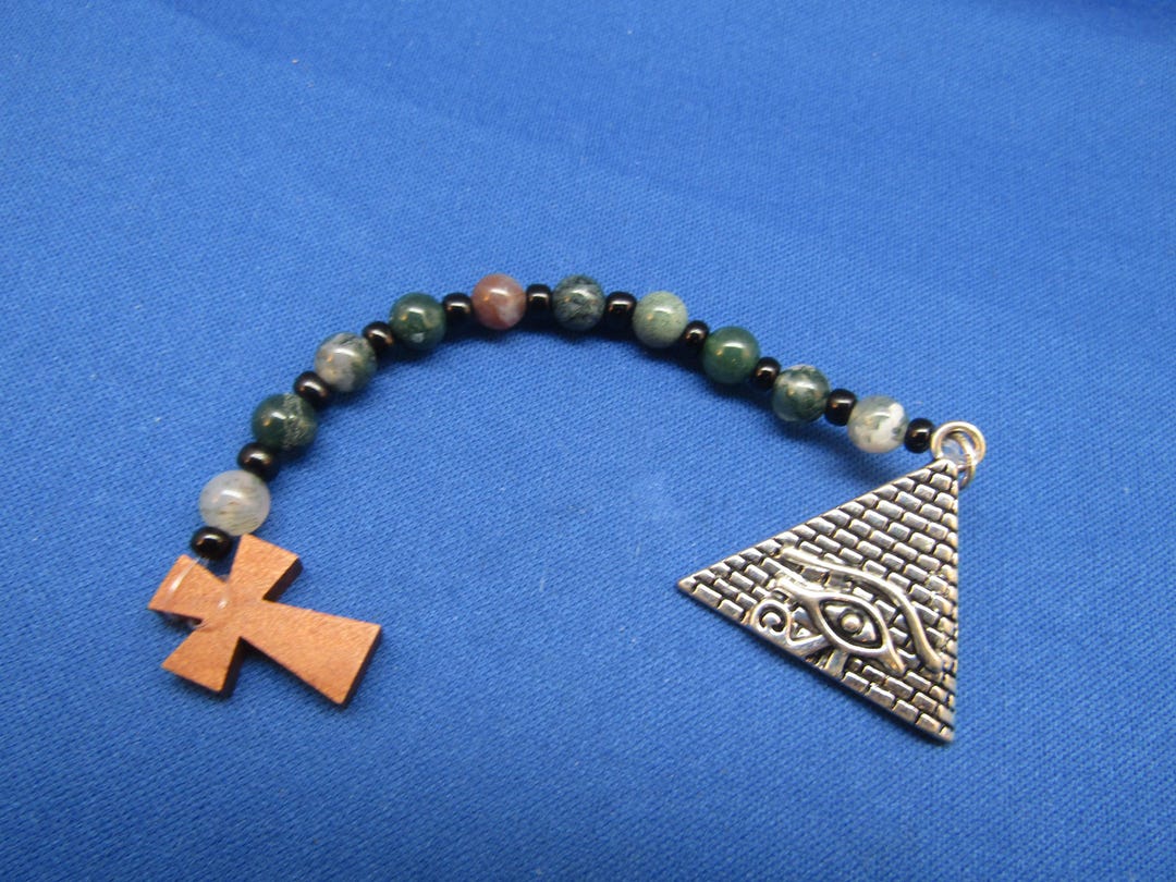 Prayer Beads, Egyptian Pyramid, Evil Eye, Pocket Prayer Beads - Etsy
