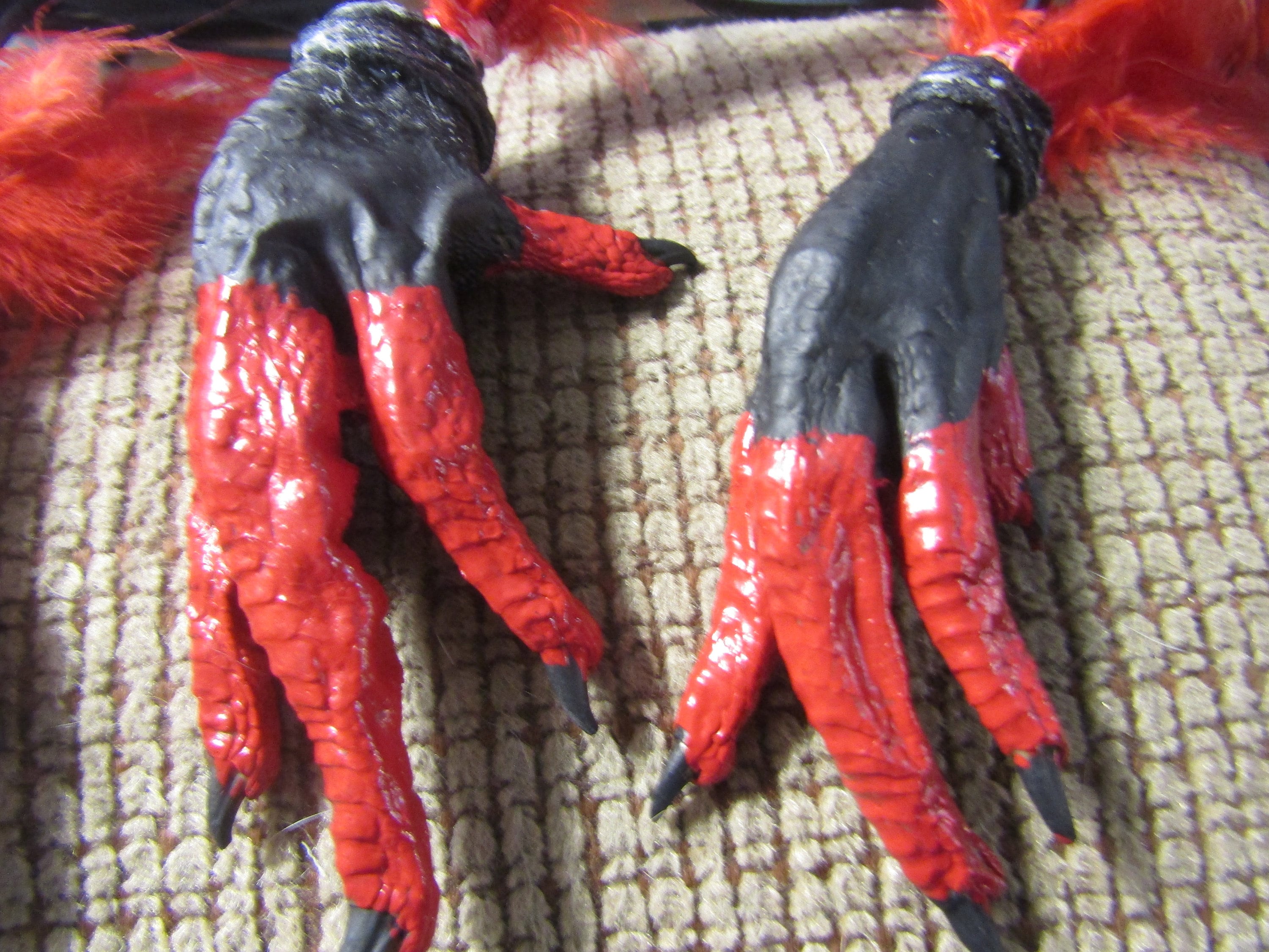 Reversing Red and Black Chicken Foot, Pata De Gallina - Etsy