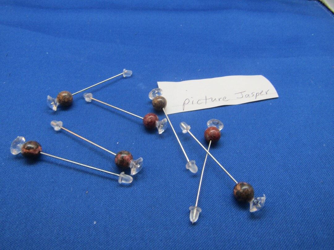 Picture Jasper Poppet Pins: Set of 7 Protection Ritual Charms - Etsy