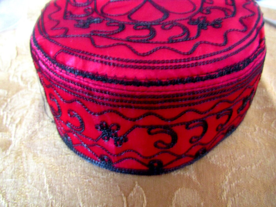 Elegua Santeria Hat: Red & Black Orisha Cap - Etsy