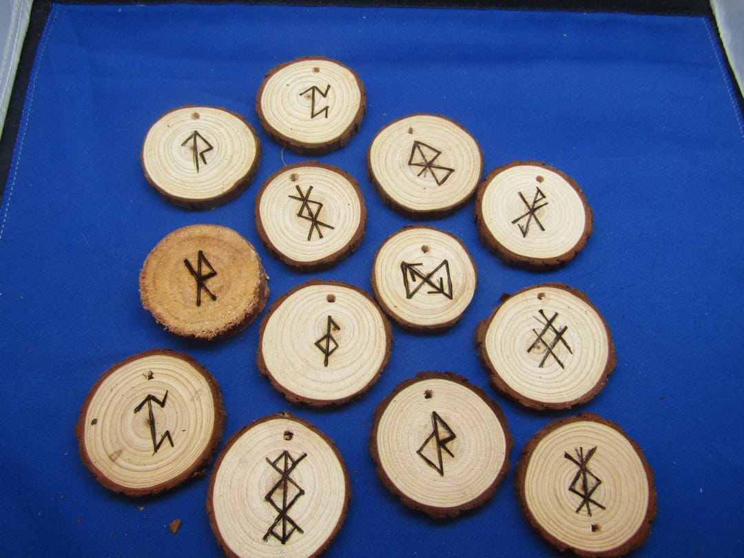 Wood Burned Rune Tile, Spiritual Protection Charm - Etsy