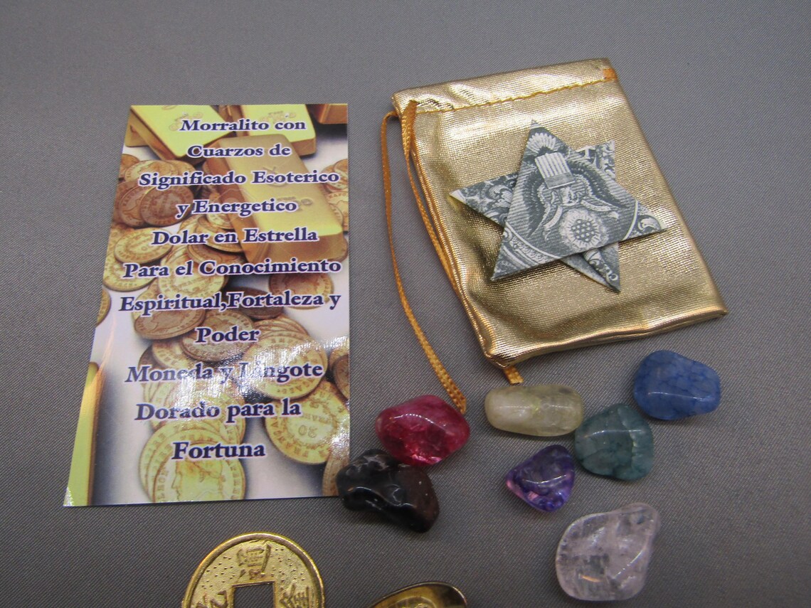 Luck, Money, Chinese Coin With Gemstones, Pocket Talisman, Pocket Charm ...