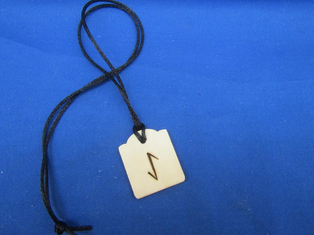 The Yew Rune, Eihwaz Necklace, Wood Burned - Etsy