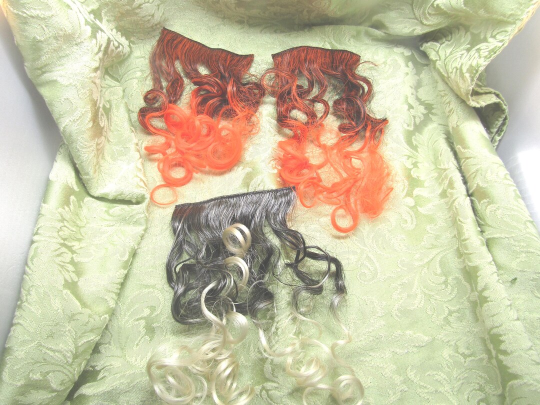 Hair Extension, Doll Hair Pieces: Auburn Wig Extensions, 3 Lot - Etsy