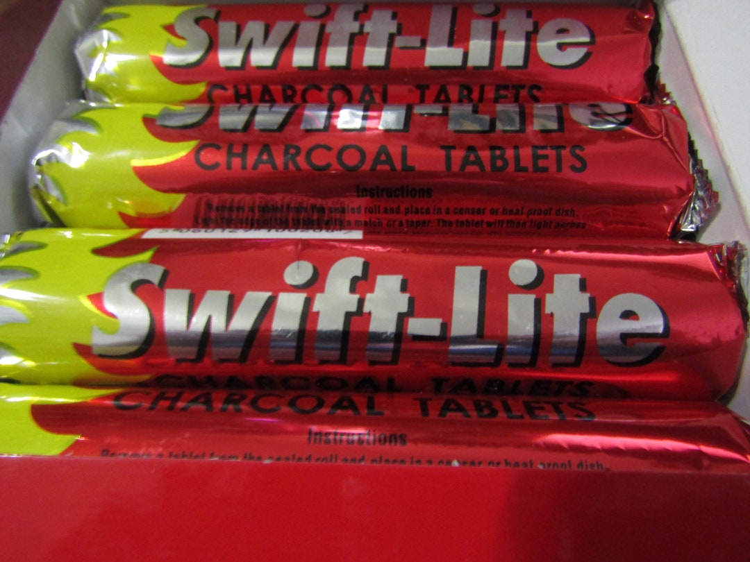 Swift Lite Charcoal Tablets, 1 Roll of 10 Charcoal Disc's, 40mm - Etsy