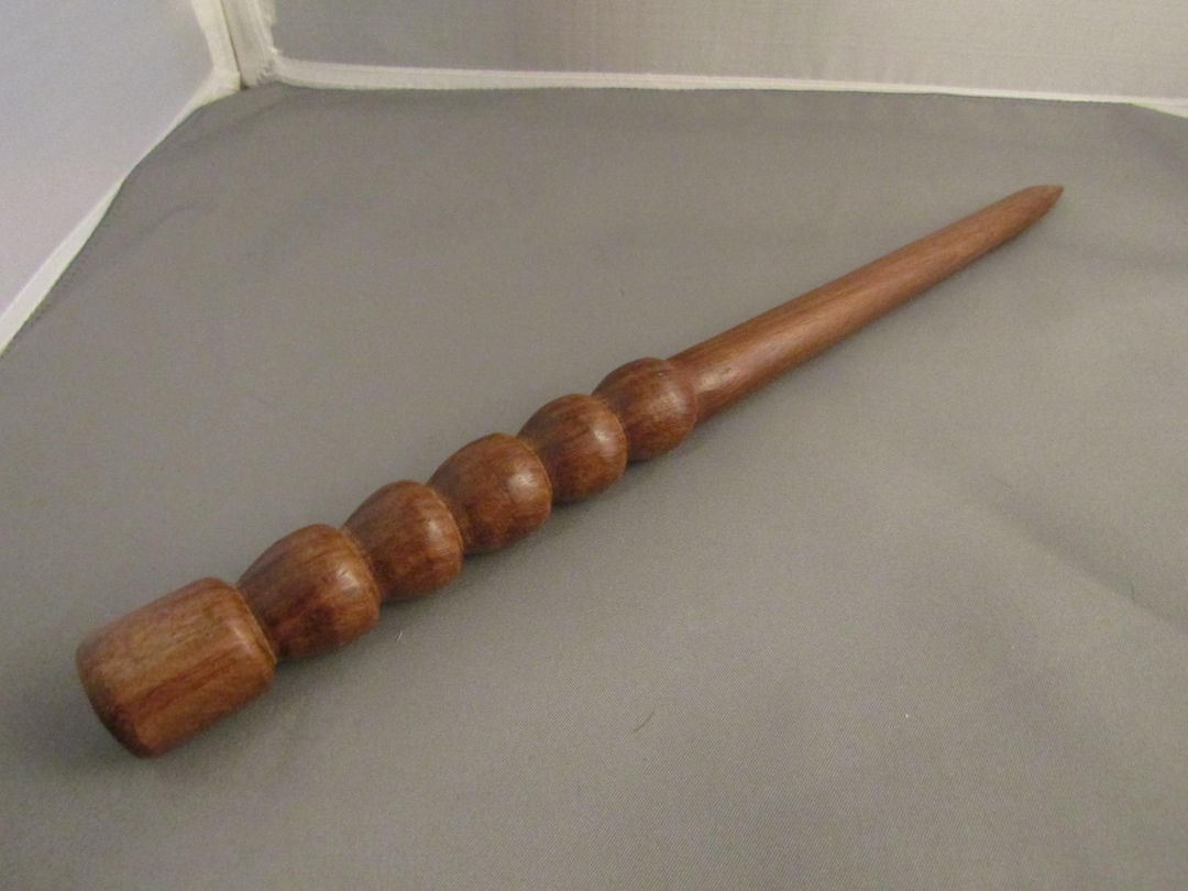 Wand, Carved Wood Wand, Stunning Wand With Bag, #1 - Etsy