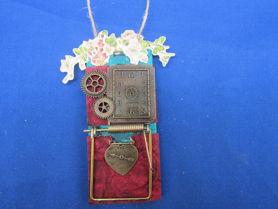 Altered Art Wall Hanging, Altered Mouse Trap, Time - Etsy
