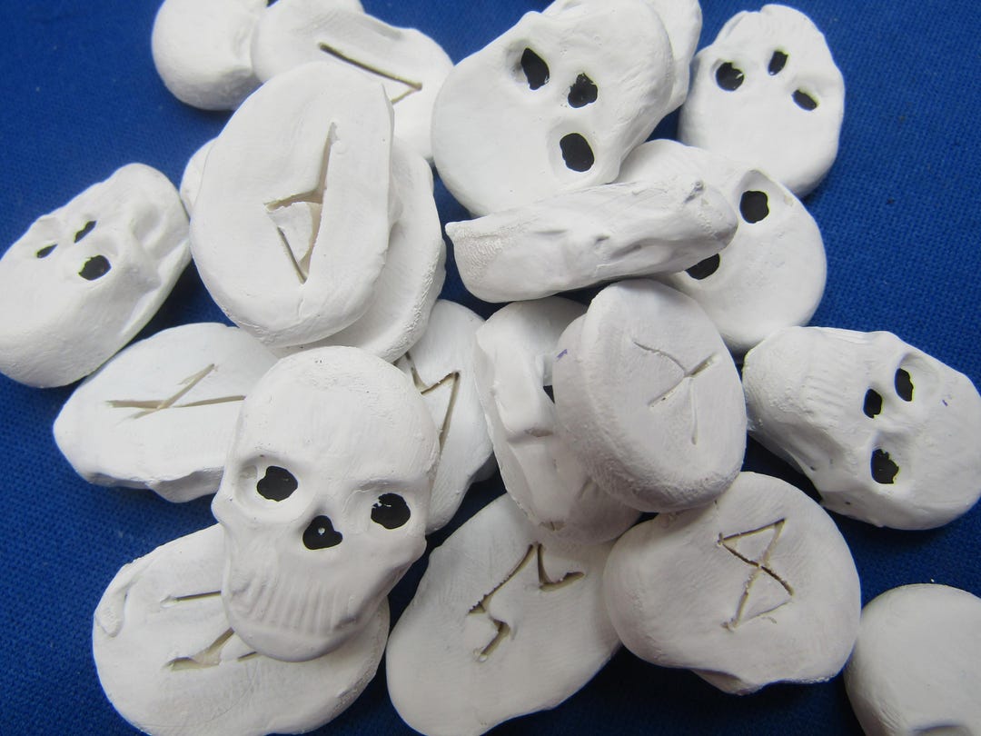 Runes, Elder Futhark Runes, Skeleton Clay Runes - Etsy