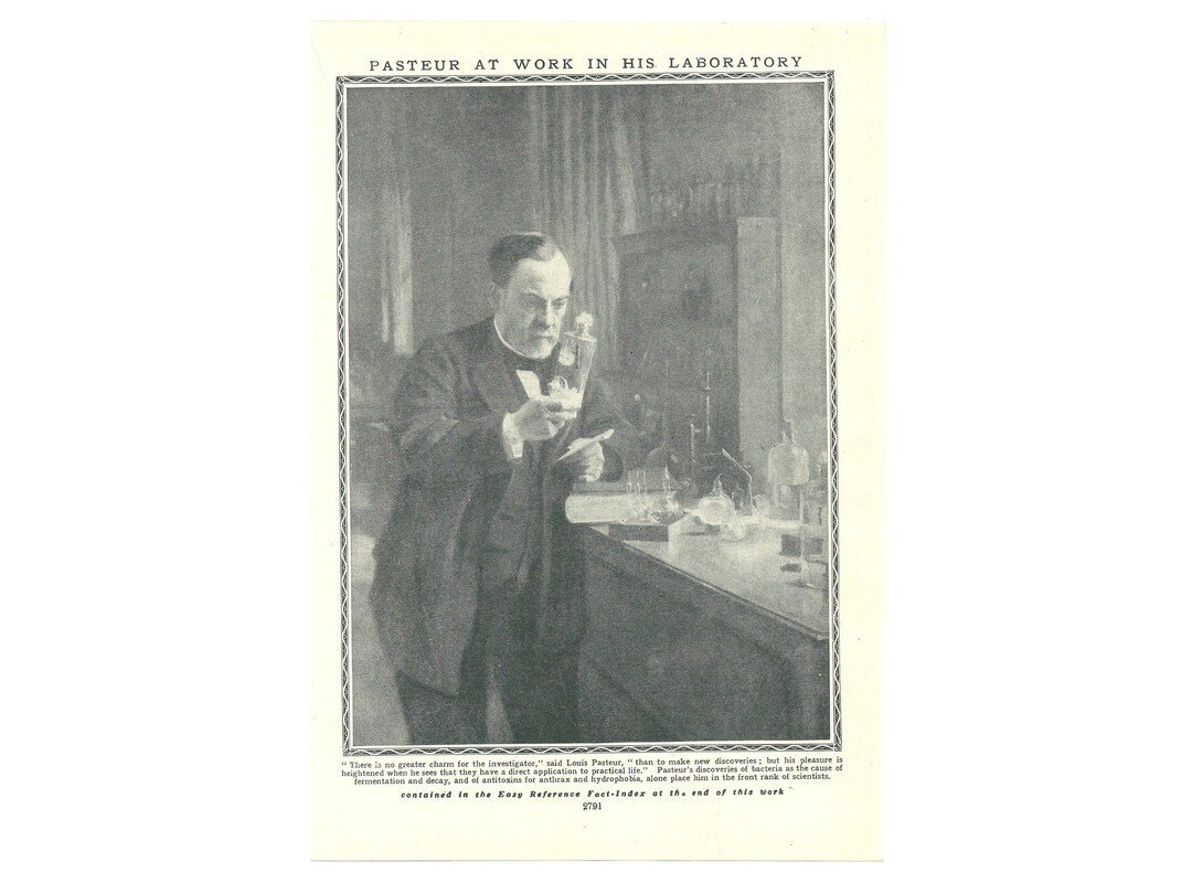 Louis Pasteur Vintage 1920's Print. Historical Figure French Chemist ...