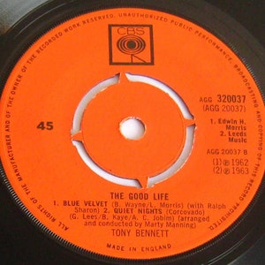 Tony Bennett The Good Life EP 7 vinyl single record | Etsy