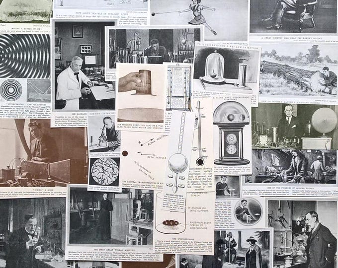 Science & Scientists Junk Journal Kit. 1920s to 1950s Clippings ...