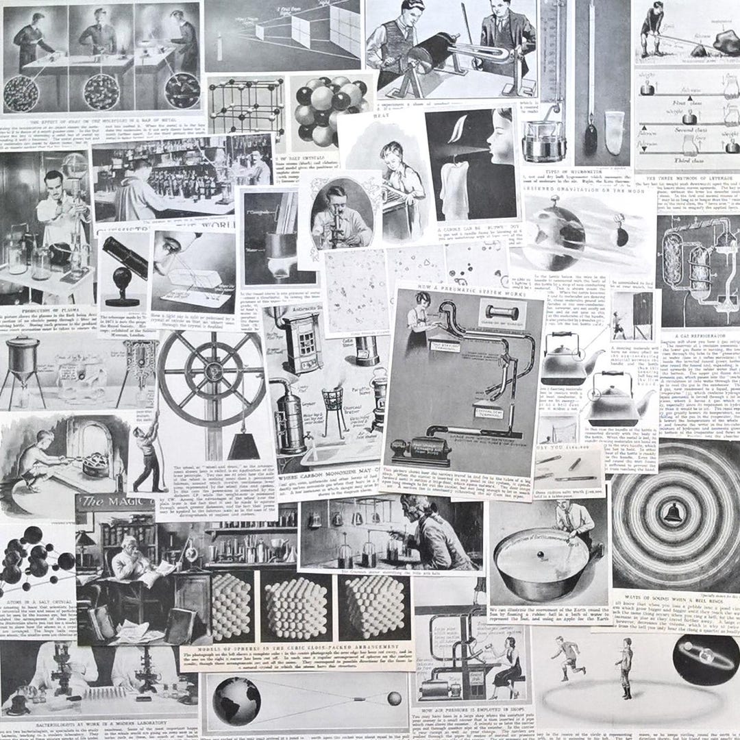 Science Themed Vintage Paper Cut Outs. 1920s to 1950s Clippings ...