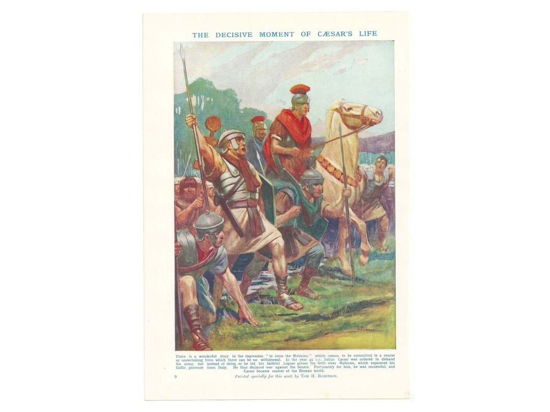 1920's Vintage Julius Caesar Colour Lithograph Print. - Etsy