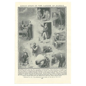 History of Science & Scientists Vintage 1920s Print. Unframed Wall Art ...