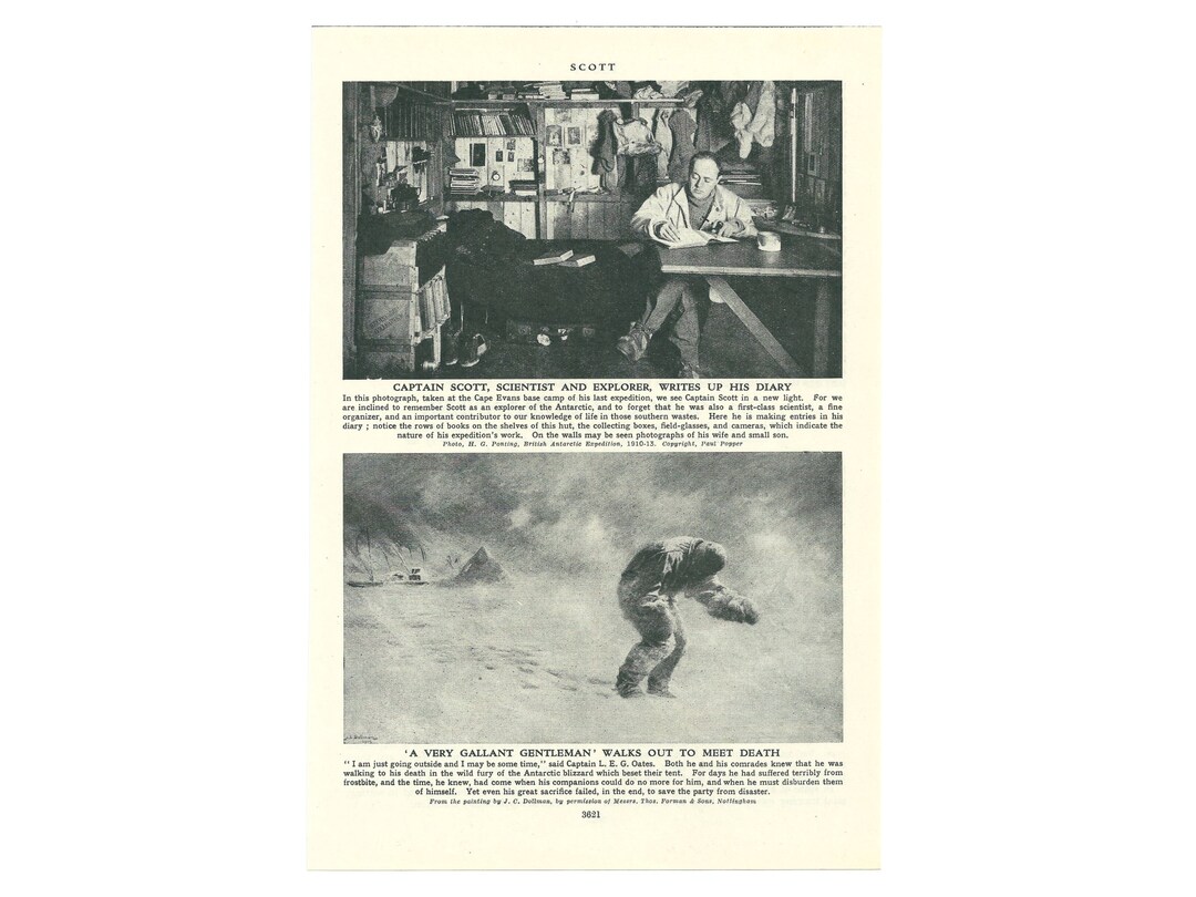 Antarctic Exploration Vintage 1940s Print. Genuine Original Lithograph ...