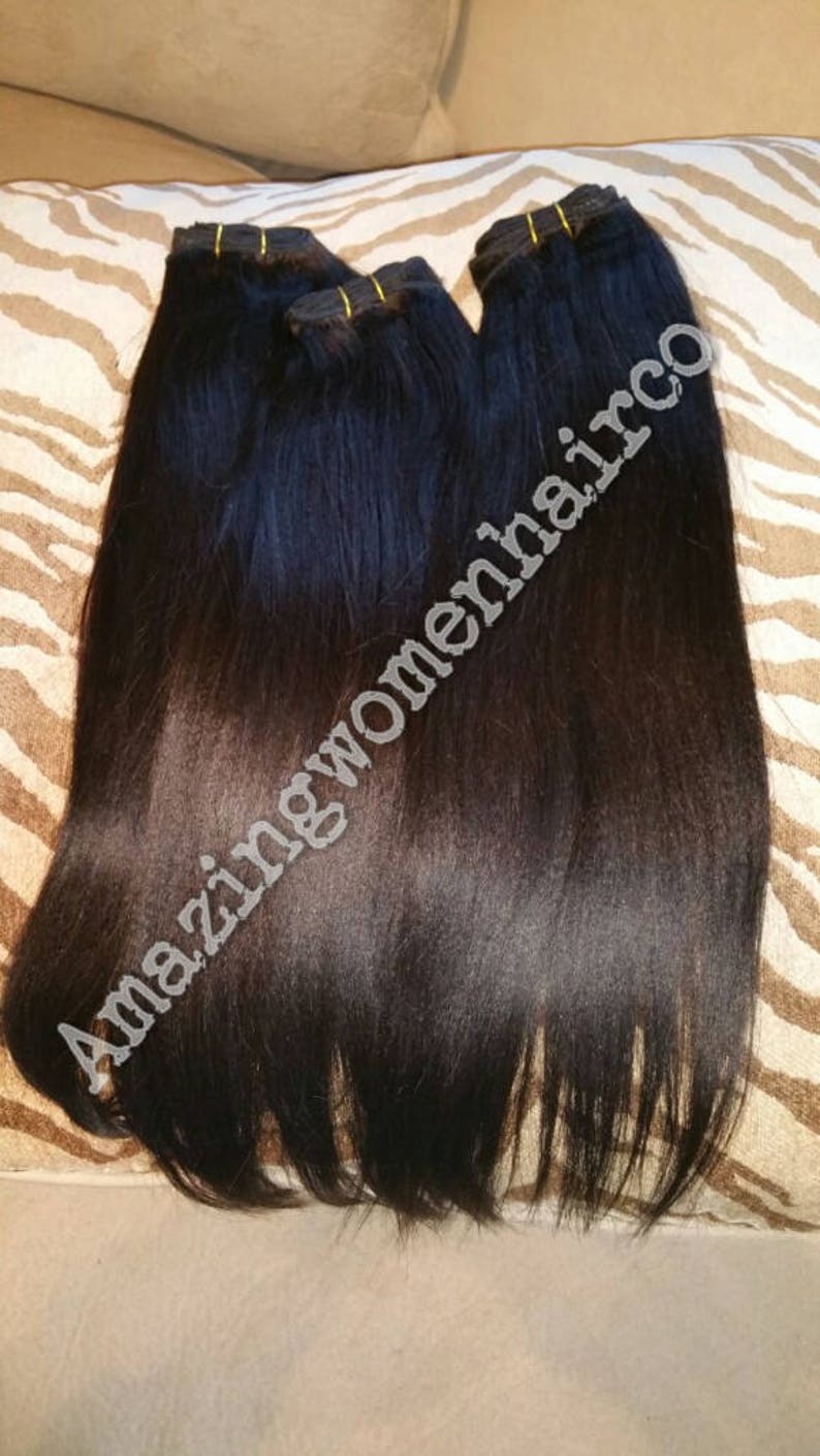 New Most Natural U Part Wig Yaki Texture 3 Bundles 14 16 | Etsy
