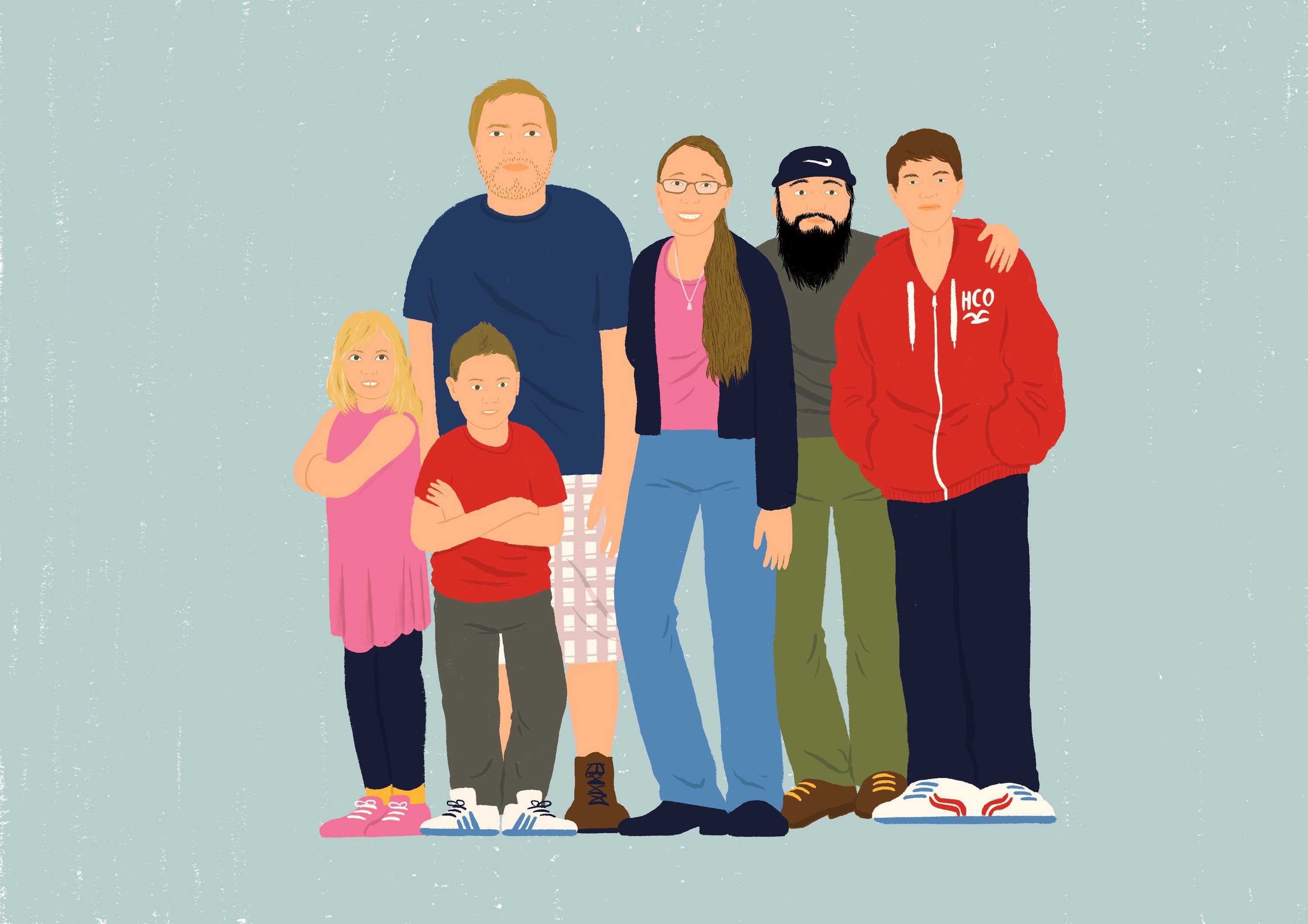 Group Portrait-group of Friends Drawing Gift-group of Friends | Etsy