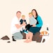 Custom Digital Family Portrait, Family Illustration, Digital Art ...