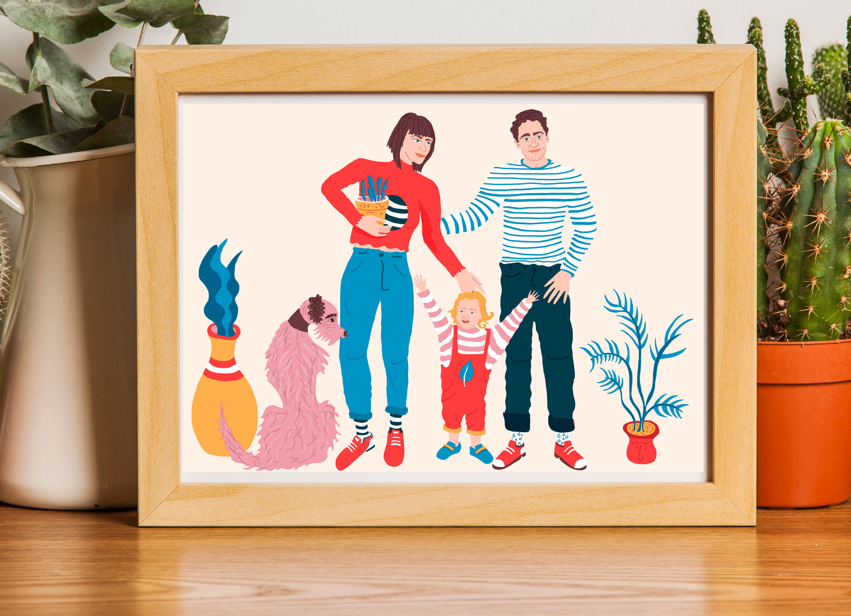 Custom Digital Family Portrait, Family Illustration, Digital Art ...