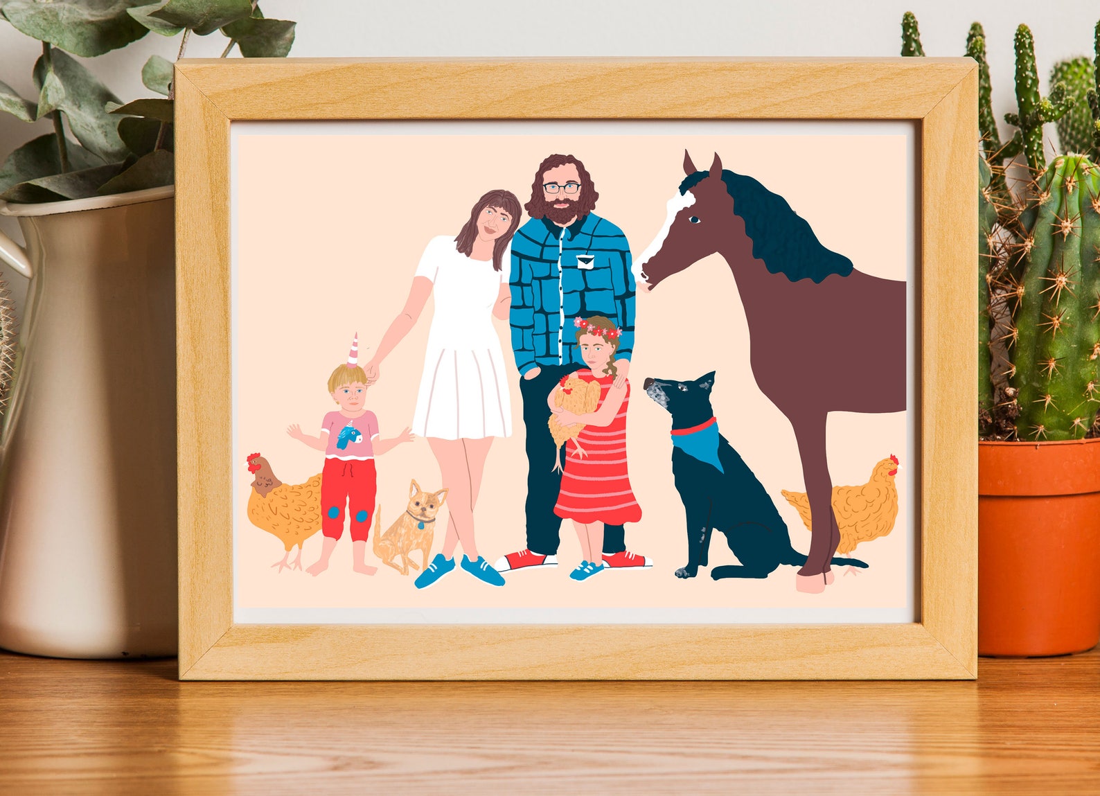 Custom Digital Family Portrait, Family Illustration, Digital Art ...