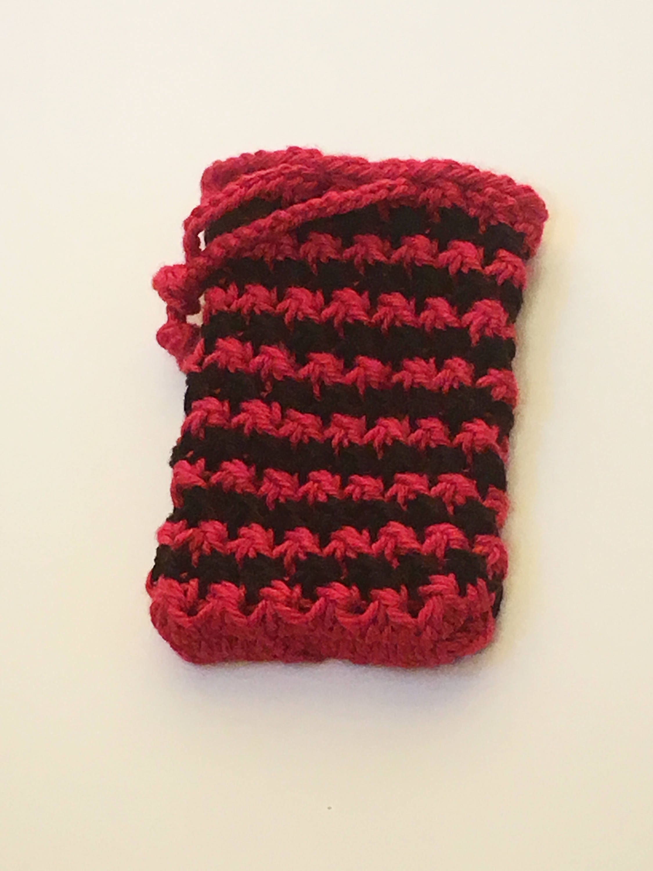 Set of 4 Colorful Soap Sachets, Knit Soap Bags in a Variety of Colors ...