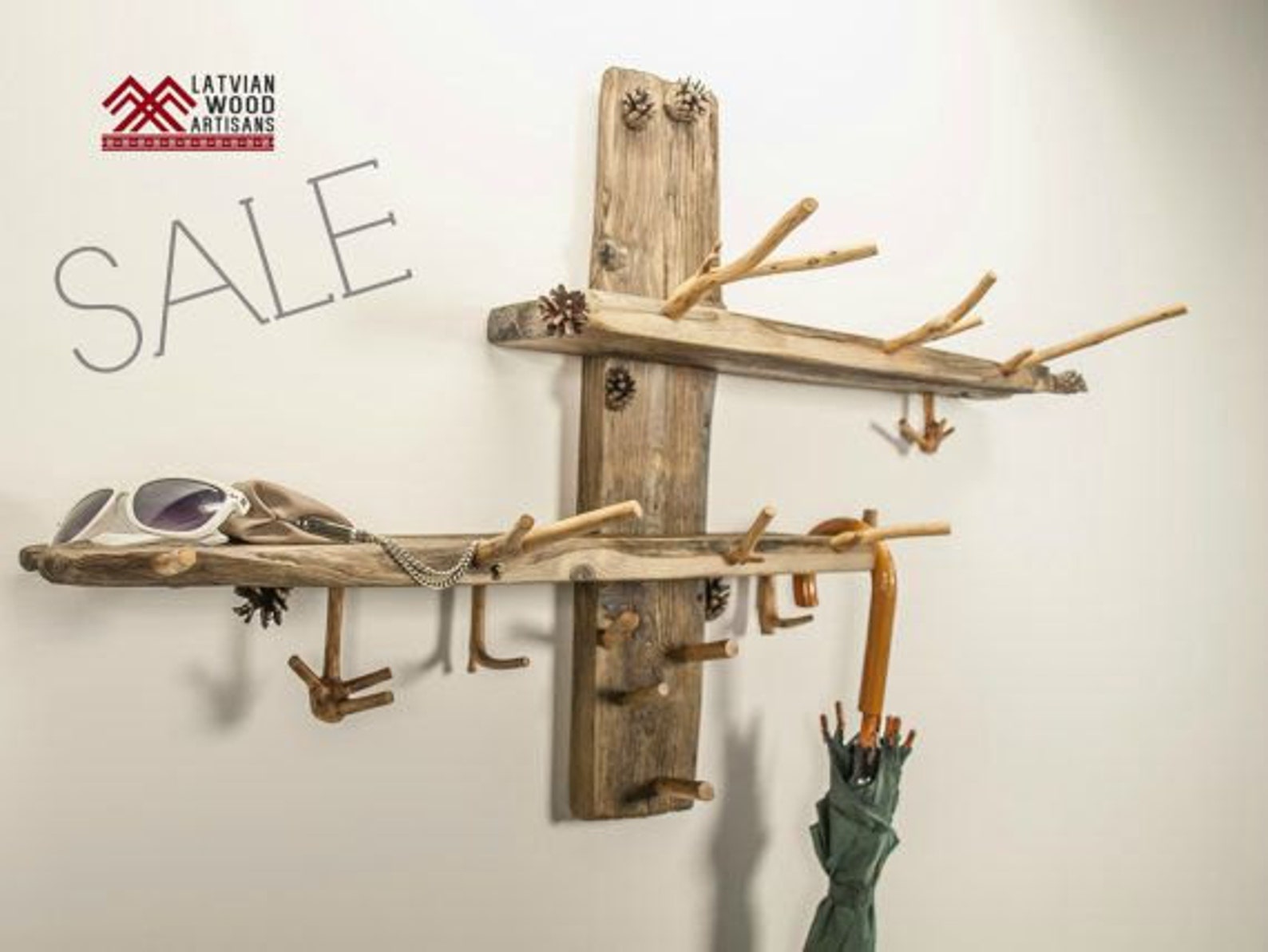 Driftwood Coat Rack, Wooden Coat Rack, Handmade Coat Rack, Handcrafted ...
