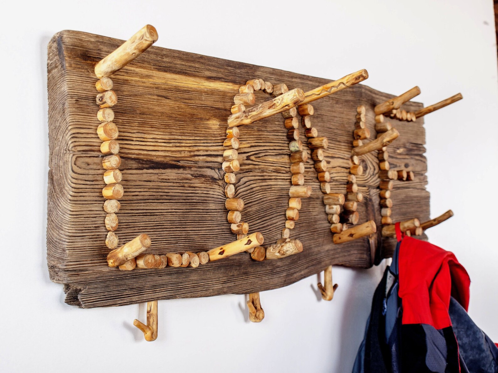 Coat Rack, Wooden Coat Rack, Driftwood Coat Hanger, Handmade Coat ...