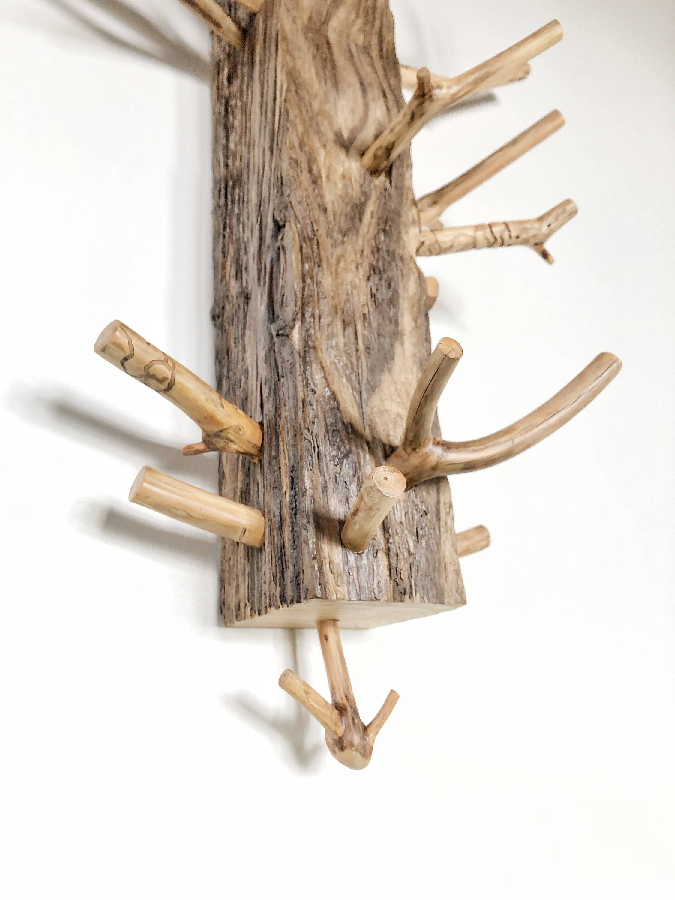 Rustic Wooden Coat Rack, Driftwood Coat Hanger, Handmade Coat Hanger ...