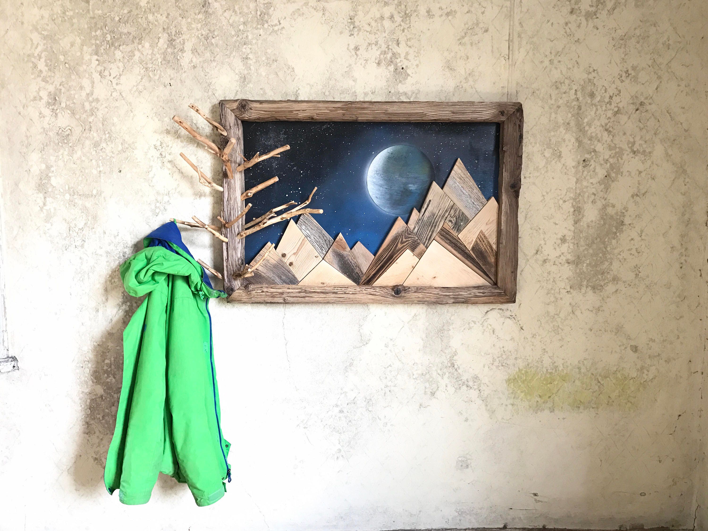 Driftwood Coat Rack, Coat Rack, Coat Hanger, Rack Art, Colors ...